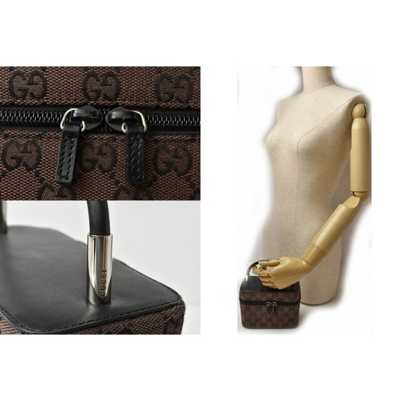 Gucci | Bags | Gucci Mini Vanity Bag Gg Maron Black | Poshmark